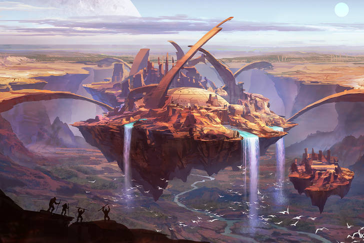 Floating island Jigsaw Puzzle (Space, Sci-Fi) | Puzzle Garage