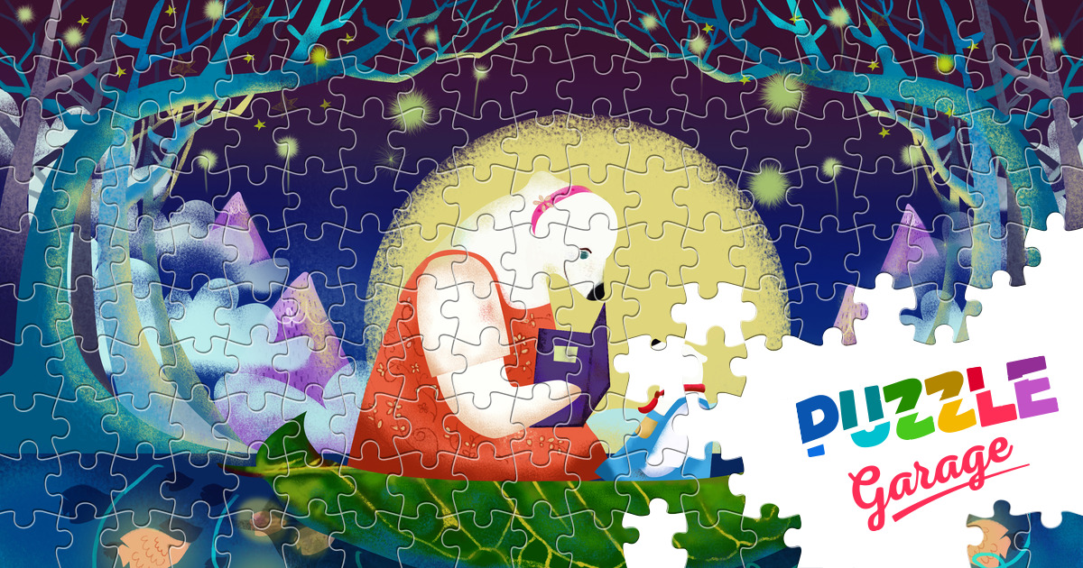 Teddy bear and bear Jigsaw Puzzle (For children, Cartoon Illustrations) | Puzzle Garage