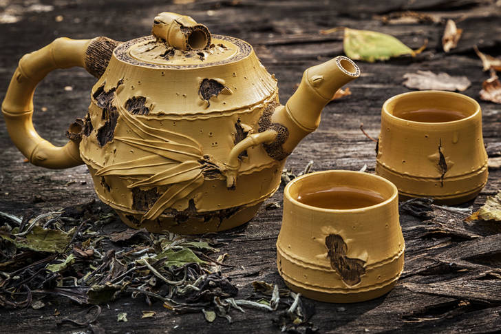 Teapot and cups of tea Jigsaw Puzzle (Home, Food) | Puzzle Garage